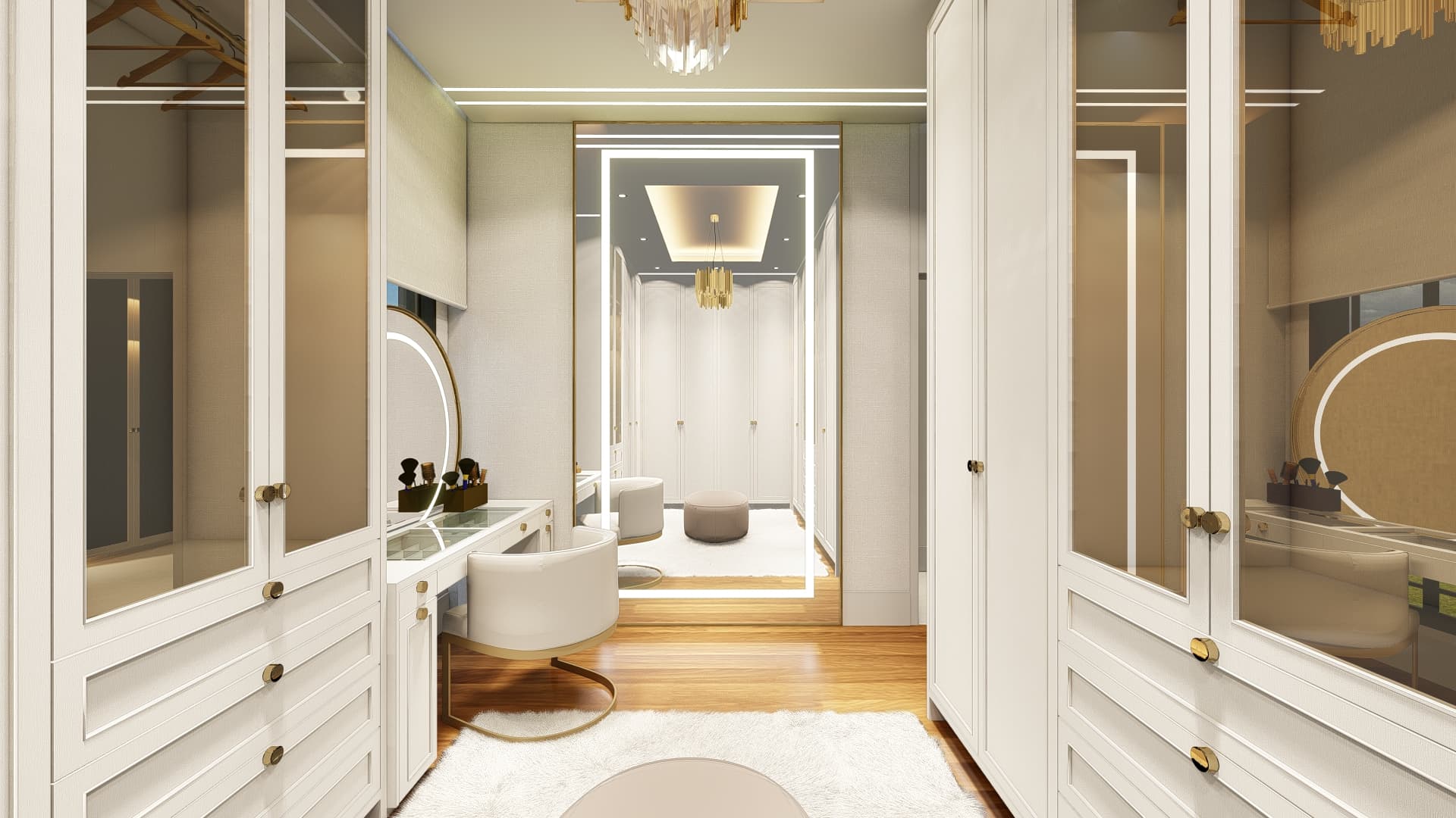 Closet Branco com Decoração Sofisticada - Italico Special Homes