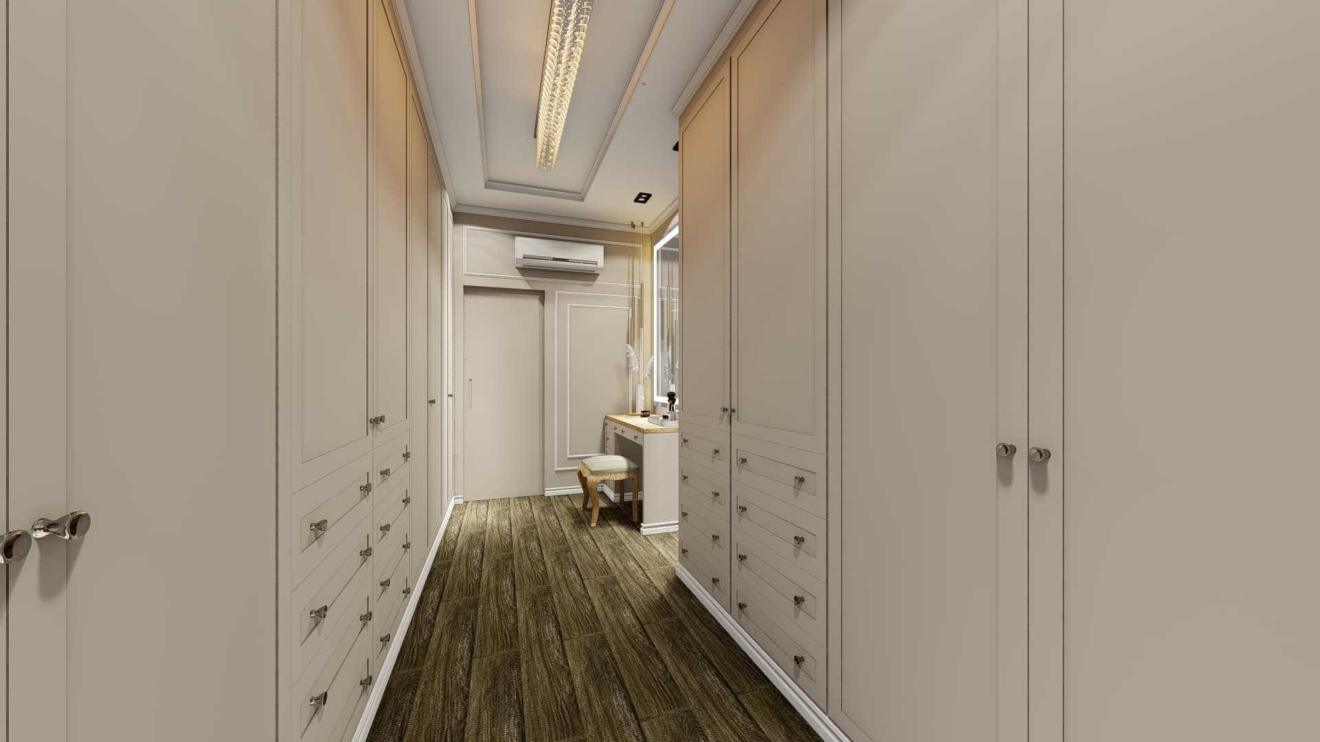 Closet Branco Simples e Elegante com Decoração Clássica - Italico Special Homes
